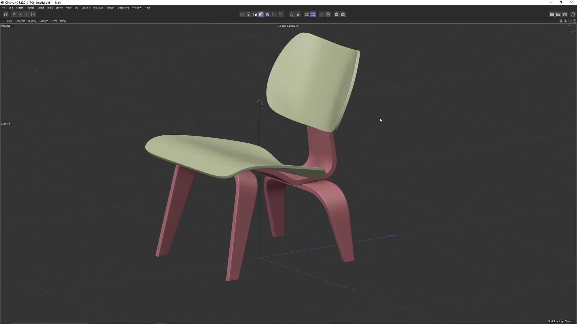 C4D建模教程-椅子建模