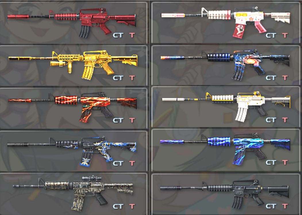 CSOL全部M4A1皮肤一览(非霸主级)_CSOL