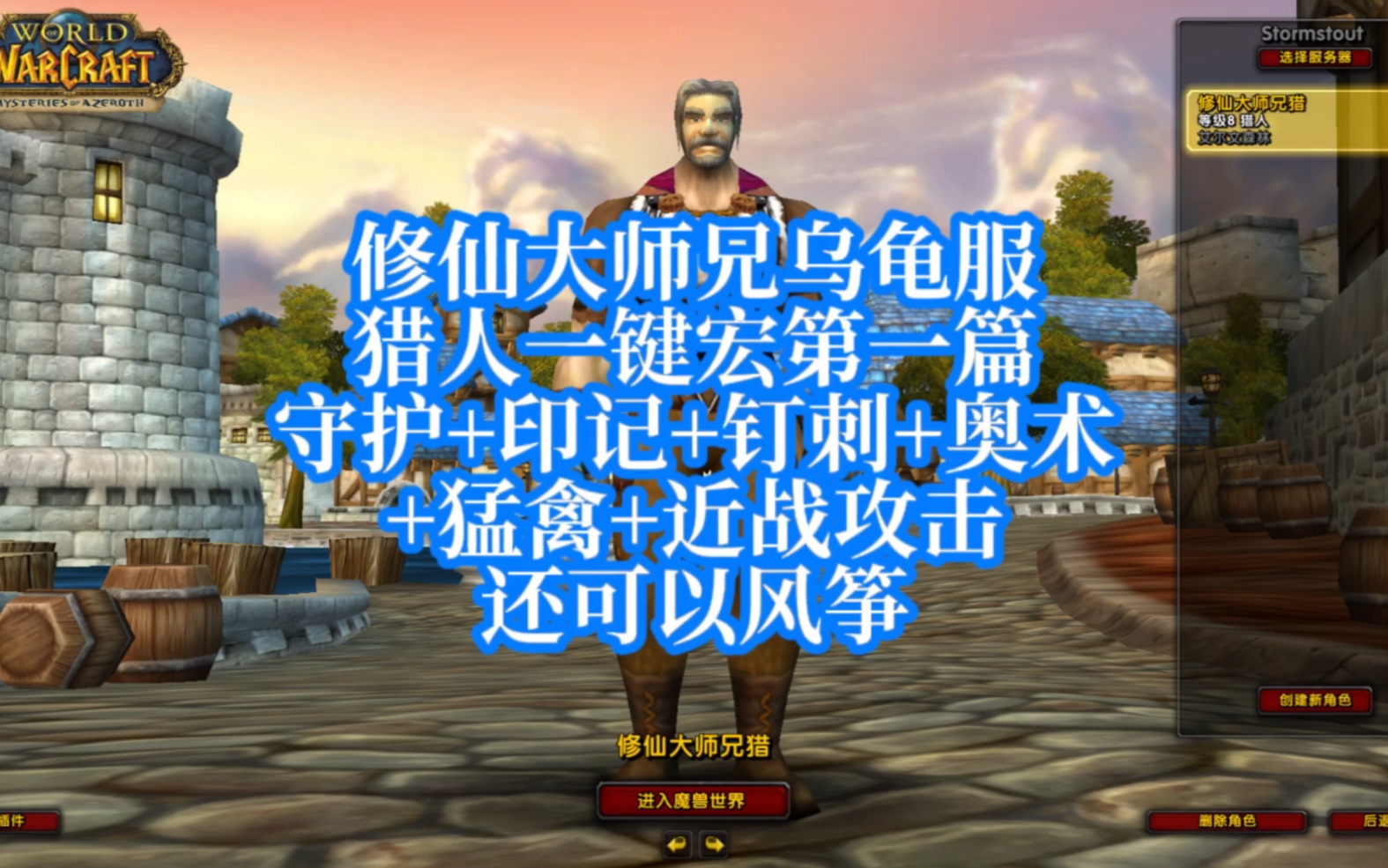 修仙大师兄乌龟服猎人一键宏第一篇守护+印记+钉刺+奥术+猛禽+近战...