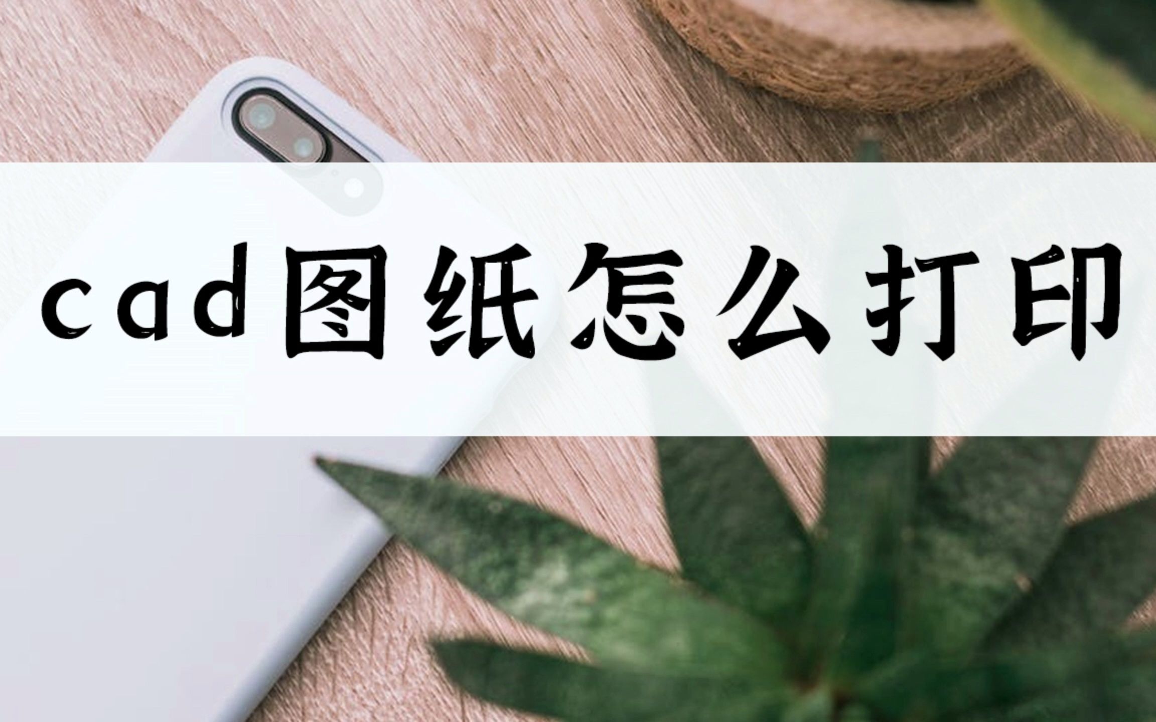 CAD图纸怎么打印?这个教程很简单