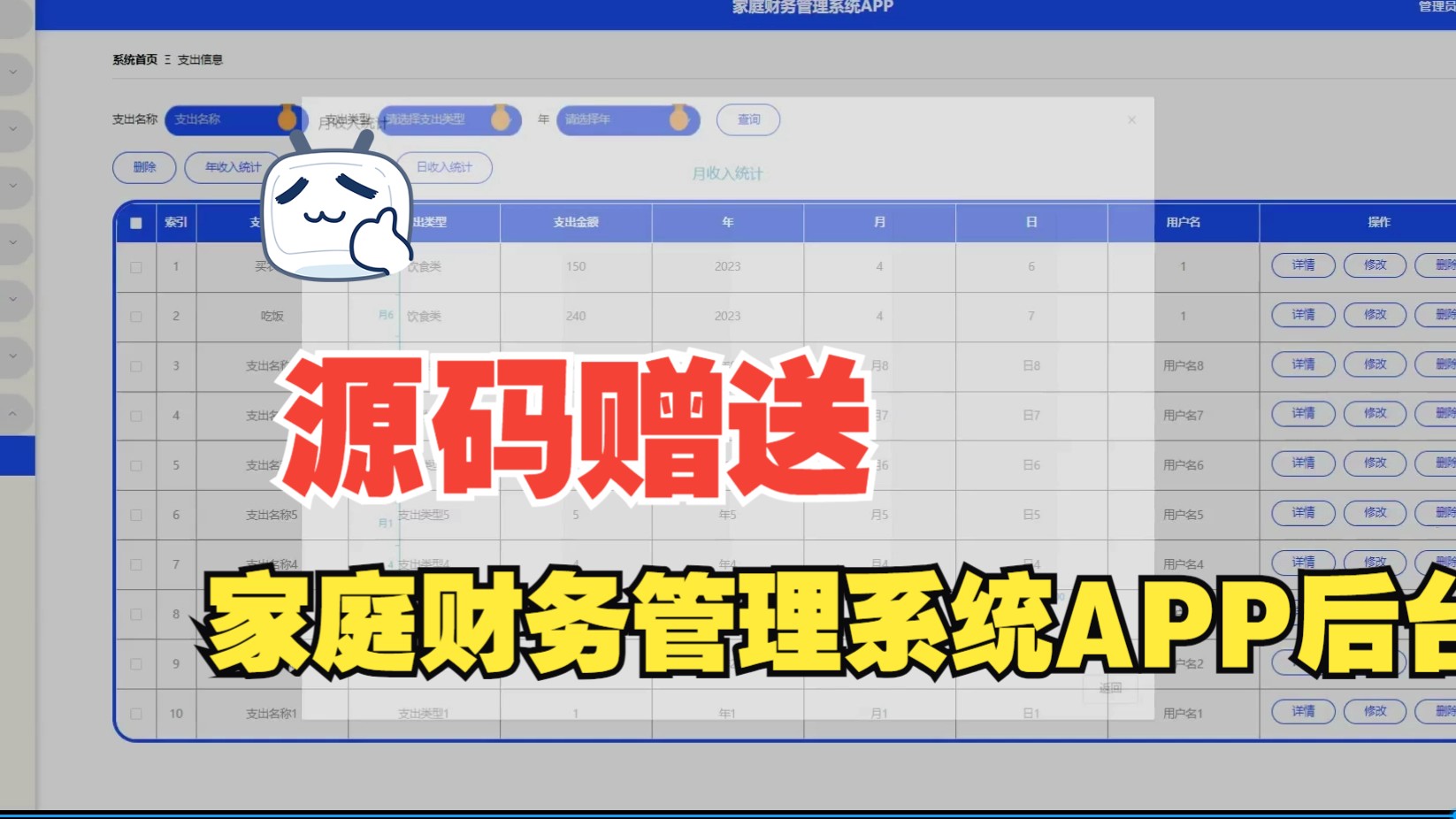 springboot家庭财务管理系统APP后台