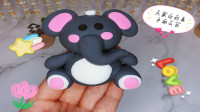 大象成品趣味手工DIY,教你用超轻粘土制作粉红大象,非常简单