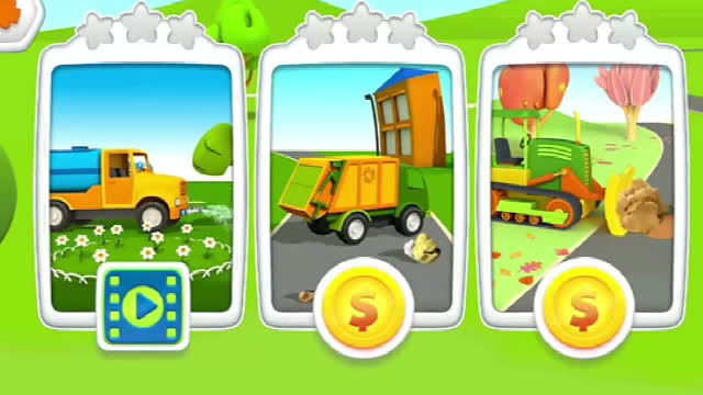 少儿卡通玩具,洒水车玩具动画拼装