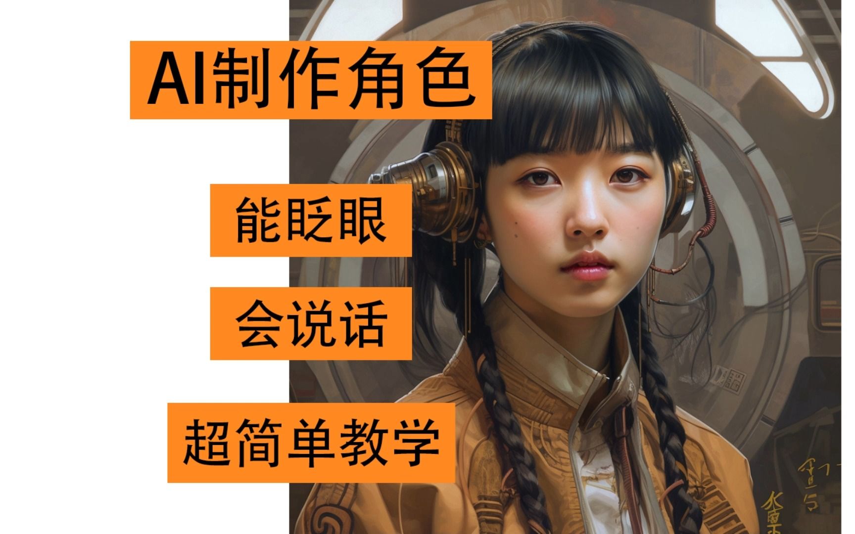 AI制作能眨眼会说话的角色,超简单教程,配合midjourney生成会动的角色