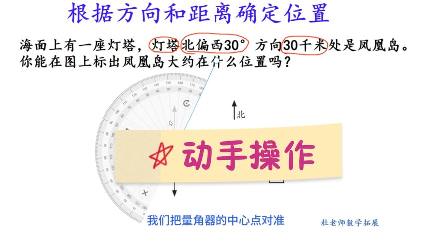 五年级下册,用方向和距离确定位置--动手操作(必考题)