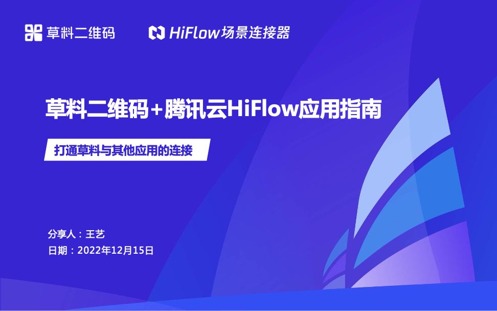 草料二维码&腾讯云HiFlow使用场景