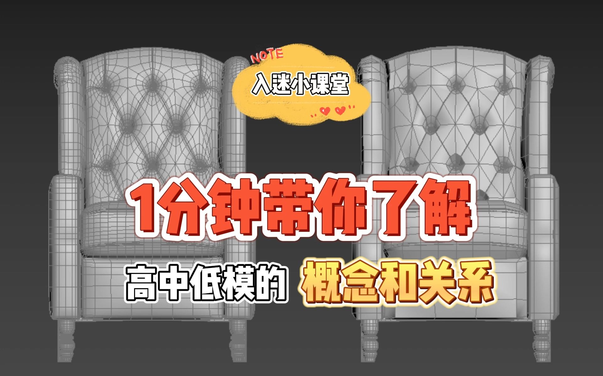 【三维建模】1分钟带你了解—高中低模到底是什么?它们的关系又是...