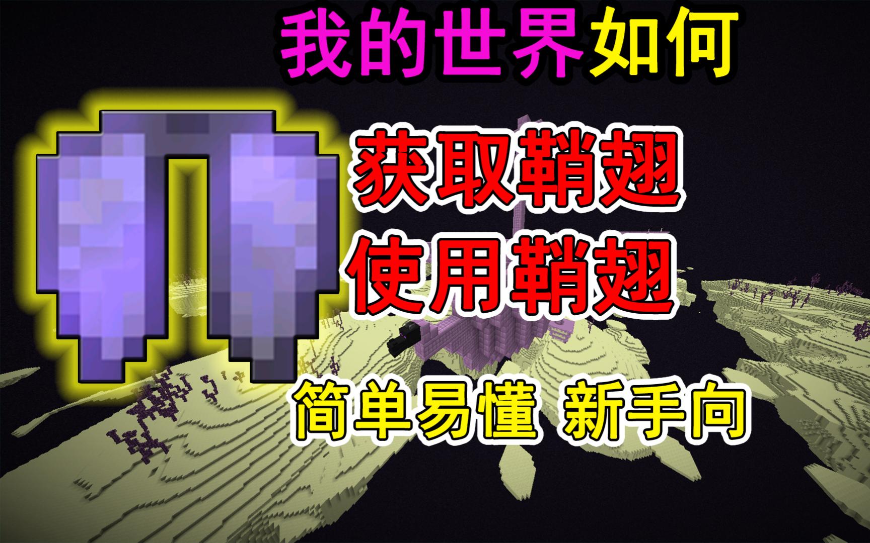 我的世界如何获取使用鞘翅?一个视频教会你
