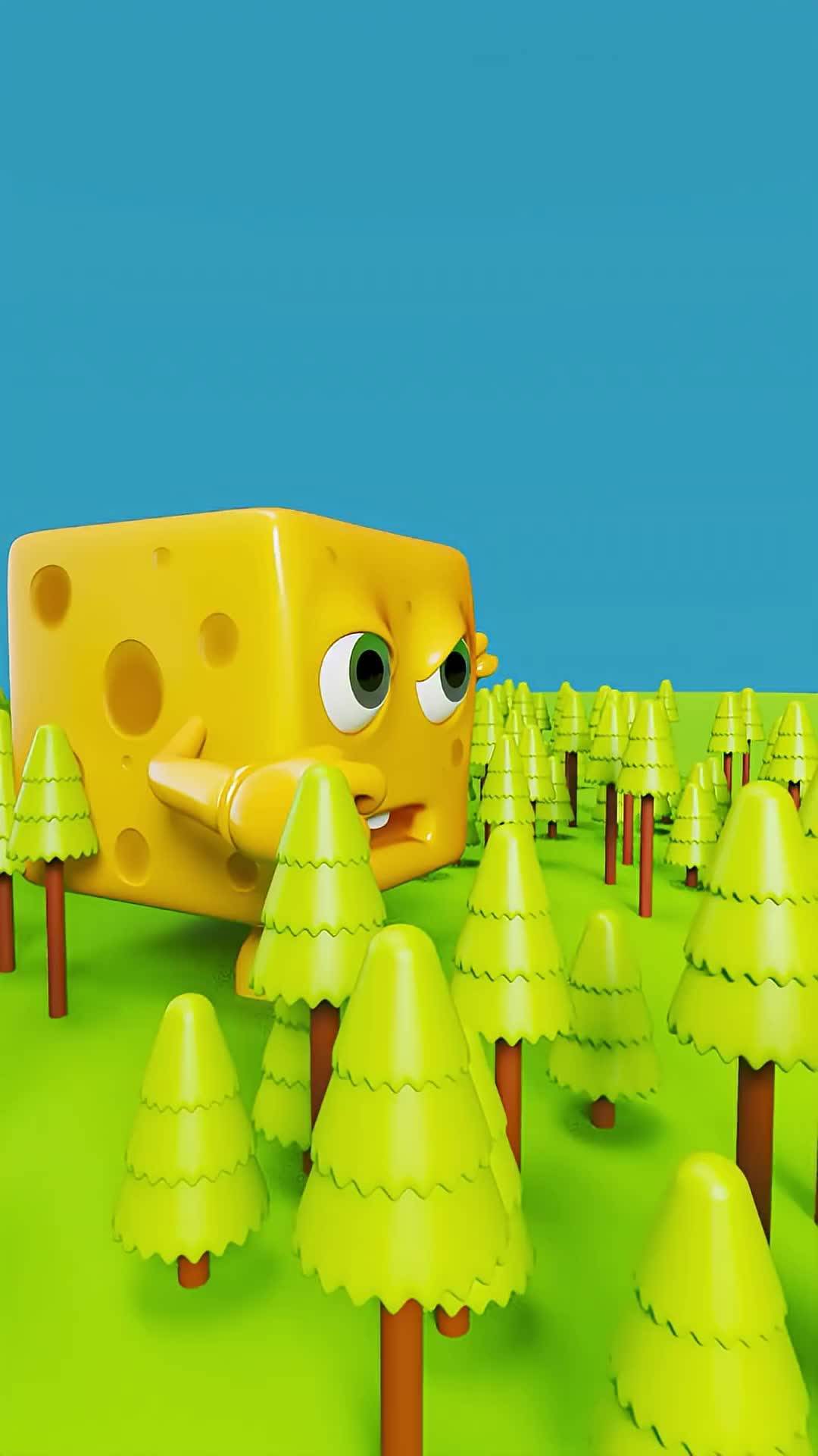 森林里的卡通猴子