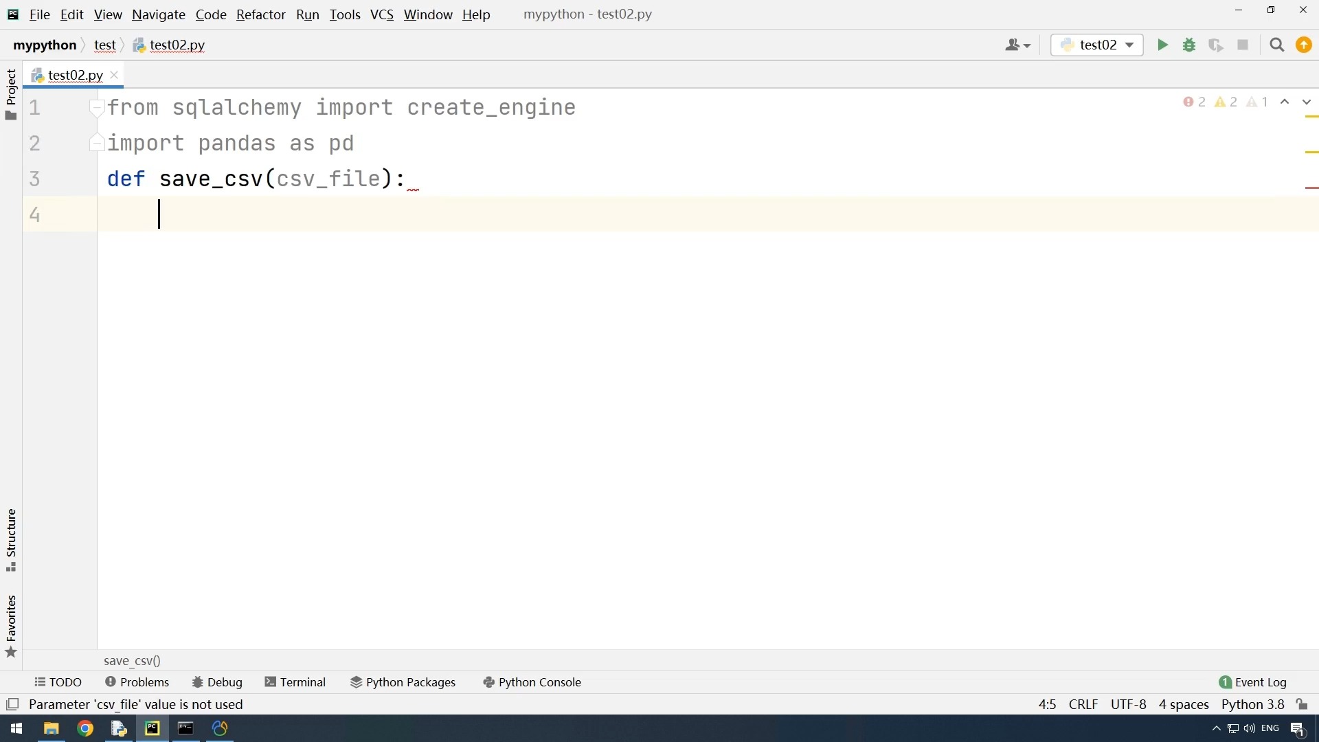 python快速导入csv到mysql数据库 #编程 #计算机 #程序员 #爬虫 #python