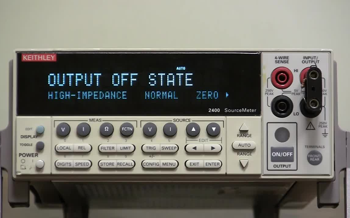 转载-Keithley 2400 关输出状态(OUTPUT OFF STATE)的四种选择和设置