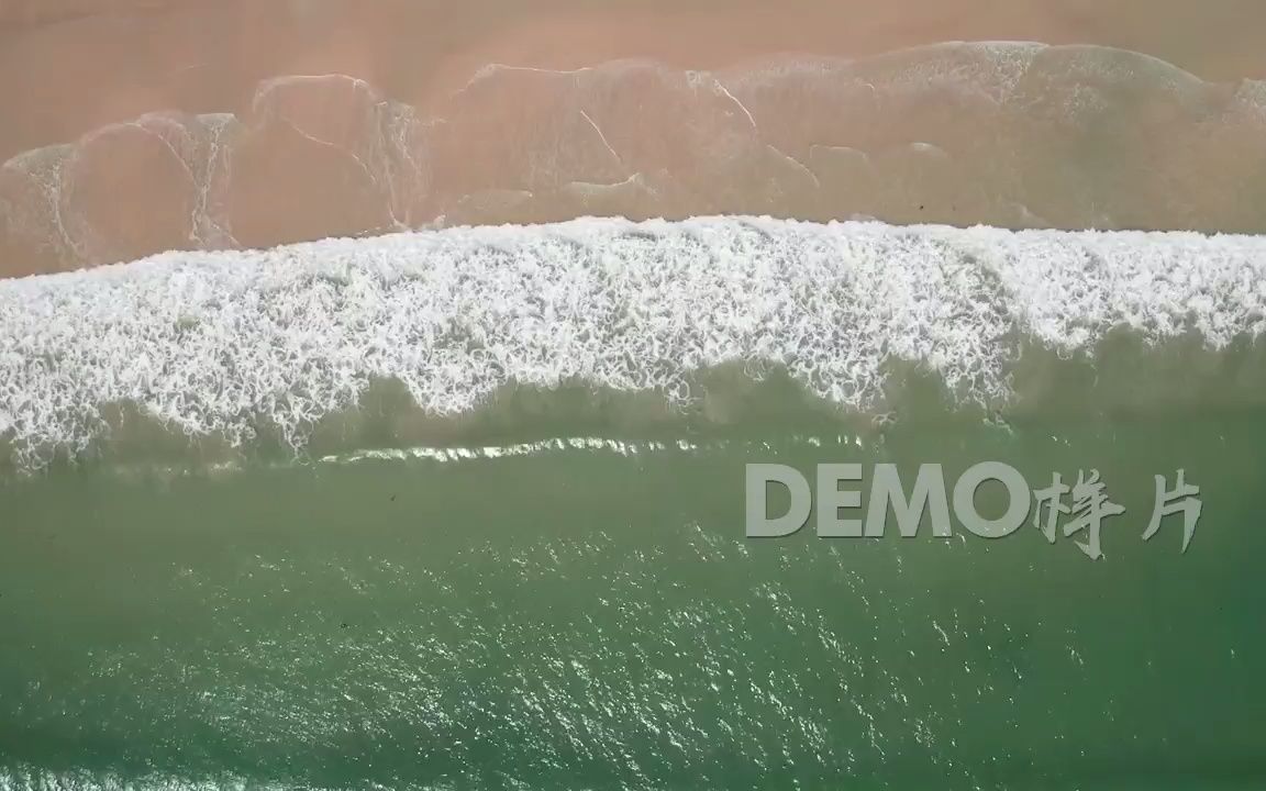 ...冲刷沙滩海岸线大气海洋波浪视频素材 动态壁纸 手机壁纸 屏保视频