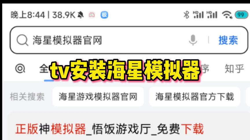 #海星模拟器 #tv游戏 买的ns手柄可以连接投影仪