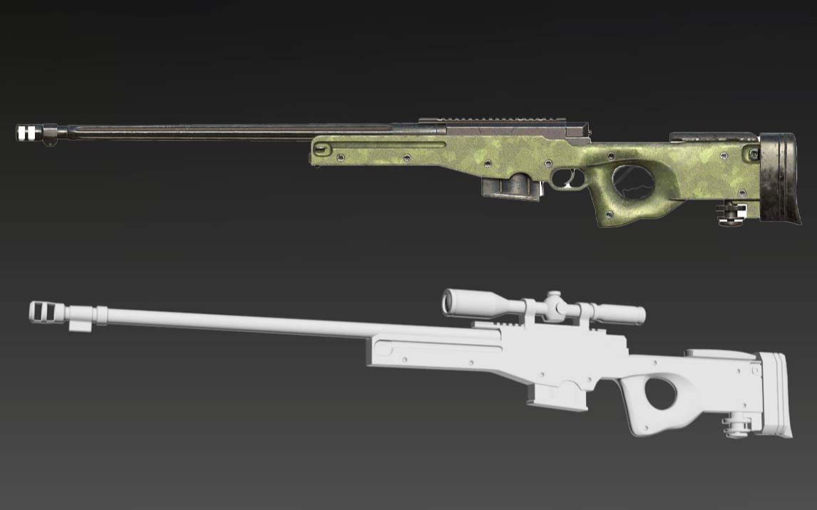 3DMAX建模教程:游戏武器“AWM”模型建模