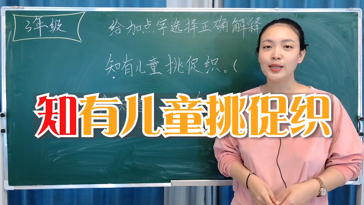 语文考点:给加点字选择正确解释,了解“知”的意思
