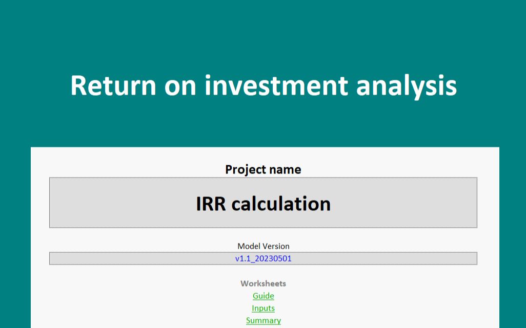 【IRR 项目投资回报】- 超美外企风格项目投资回报模型模板