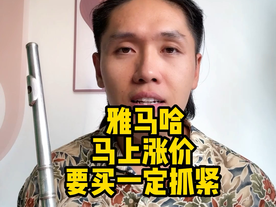 雅马哈长笛价格上涨通知
