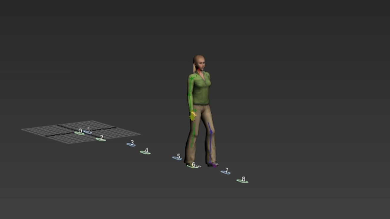 3DMAX人物基本走路动画制作