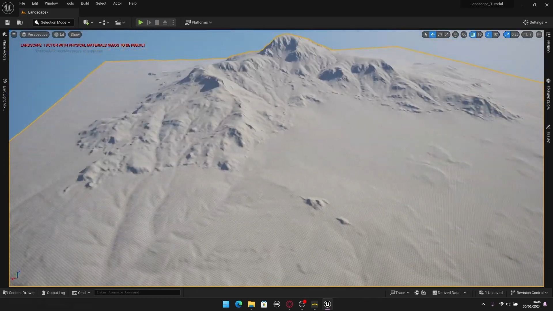 虚幻引擎5!制作Gaea景观并导入地形教程!