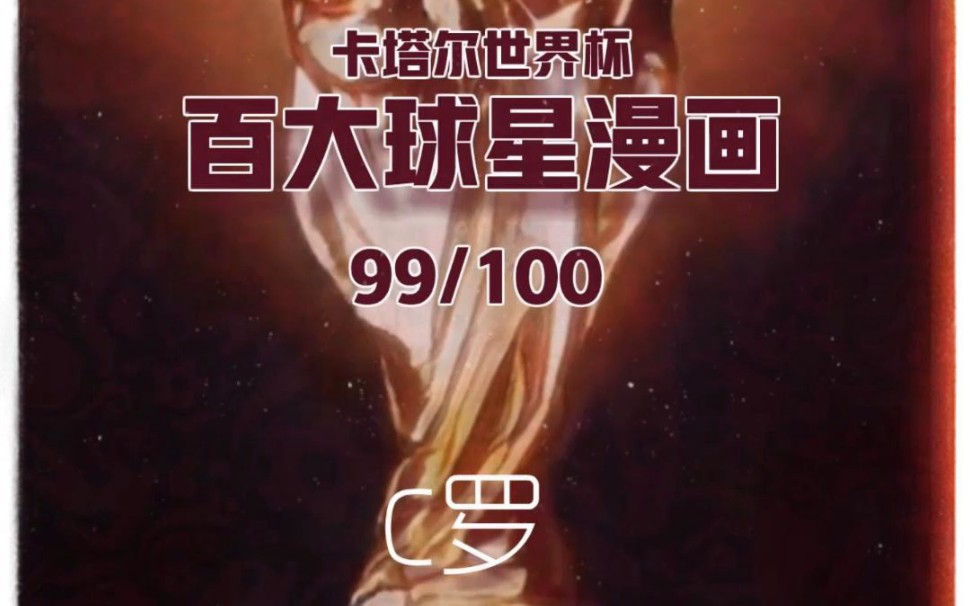 挑战100天画100个世界杯球星:倒计时2天～C罗卡塔尔世界杯百大球星...