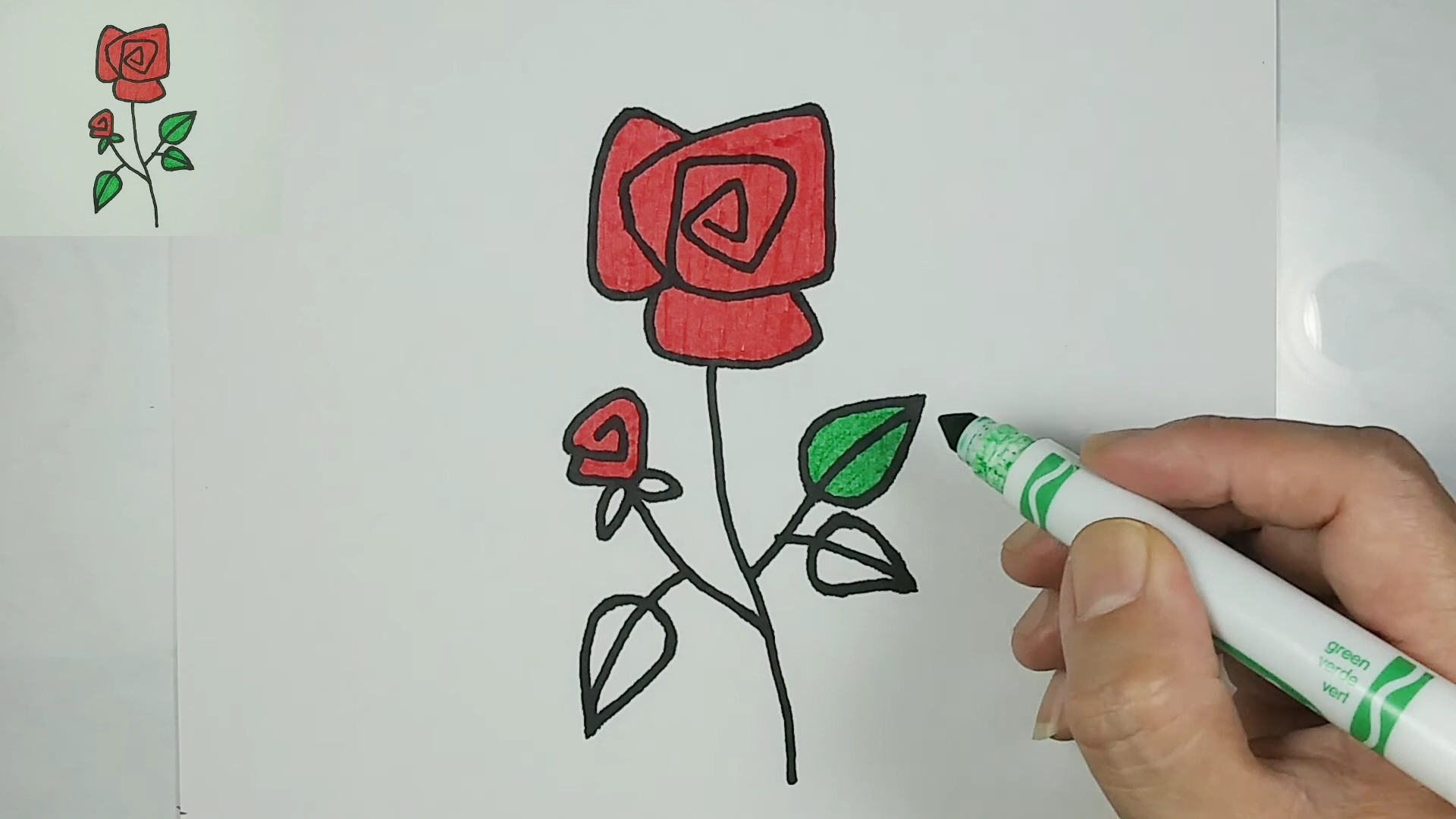 【儿童简笔画】简笔画教程:怎么画两朵简单的玫瑰花