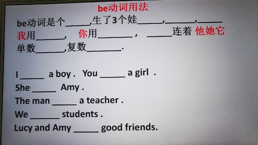 be动词用法口诀