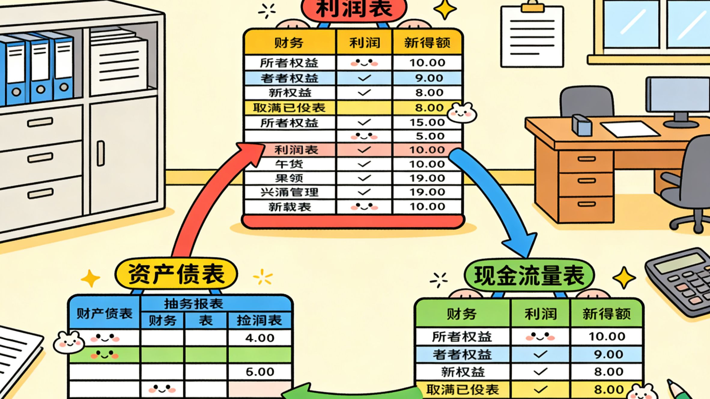 三张报表勾稽关系概述(一文讲透全部会计报表)