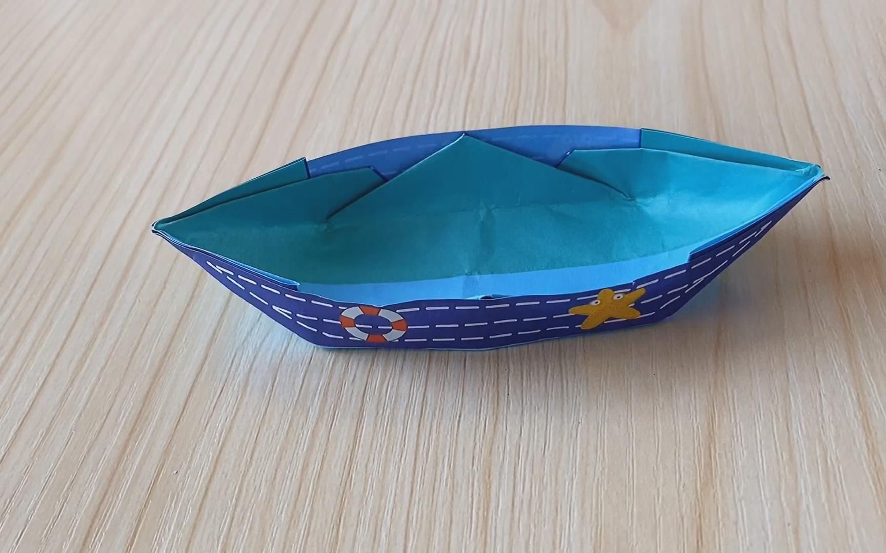 DIY折纸教程,简单小船的折叠方法!
