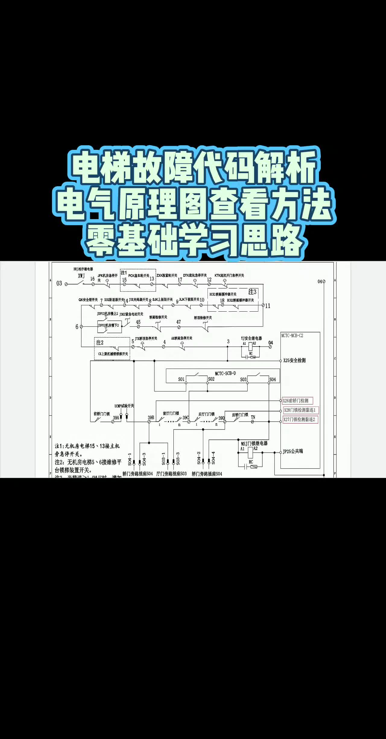 ...理解电梯的回路,如何快速理解电气原理图纸表达的回路?#电梯维修 #...