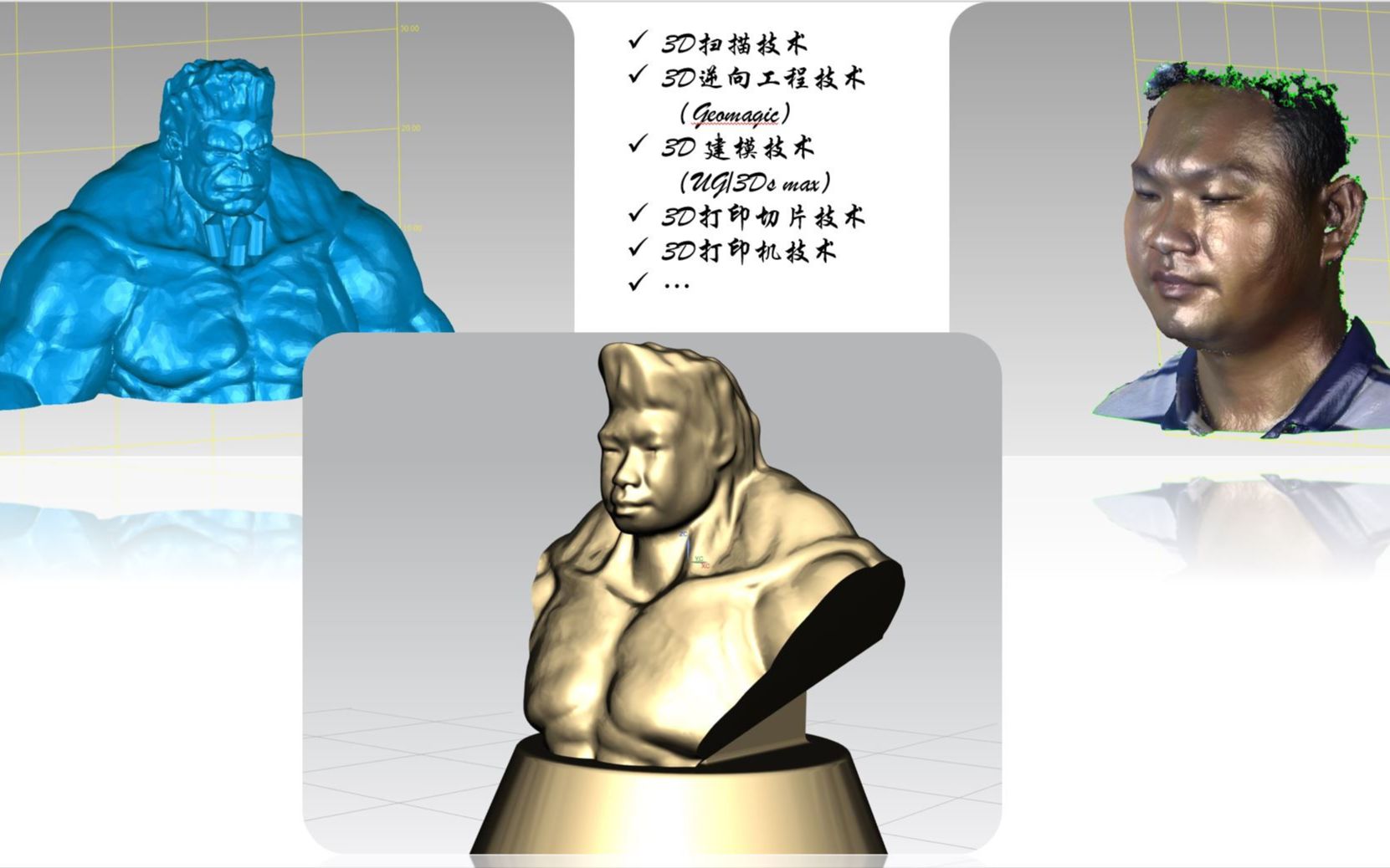 3D打印-逆向工程-Geomagic杰魔-3D换脸技术-绿巨人版的自己