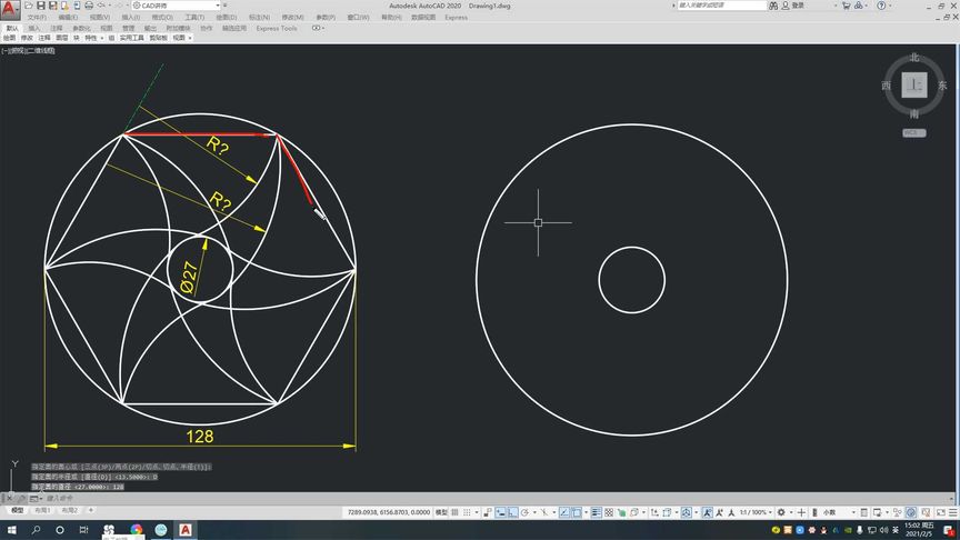 CAD练习题,很多新手学员画不出来,主要是没掌握好绘图的技巧
