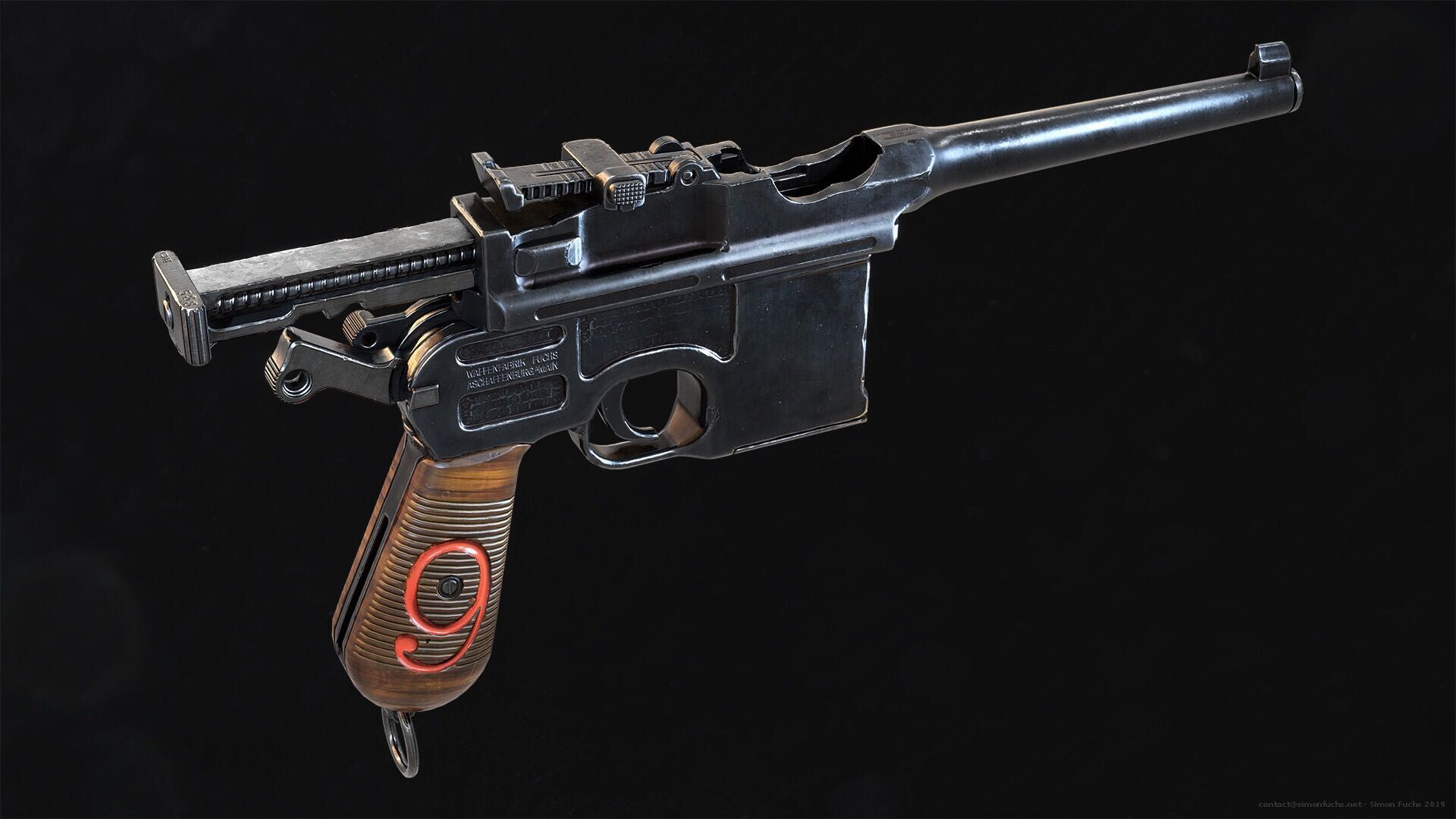 【3DMAX建模】次世代写实手枪高模制作,新手布线卡线讲解,适合0...