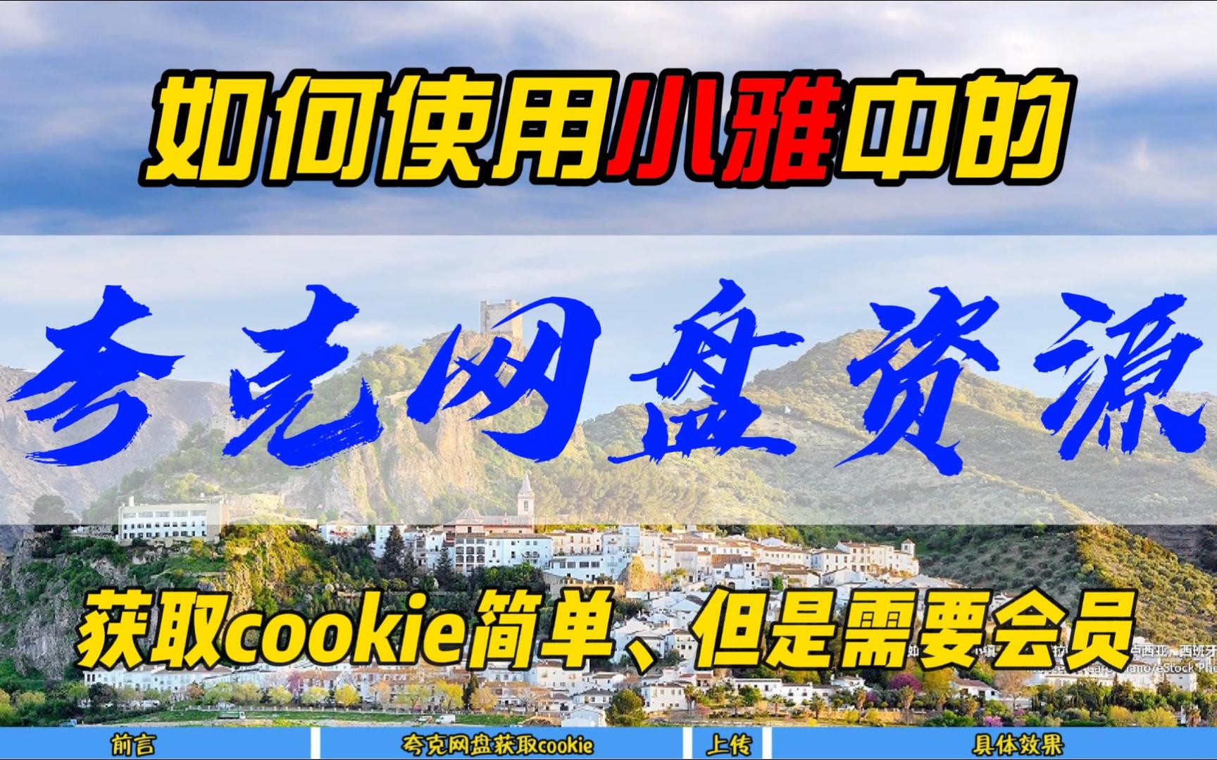 如何使用小雅中的夸克网盘资源?获取cookie简单,但是需要会员~