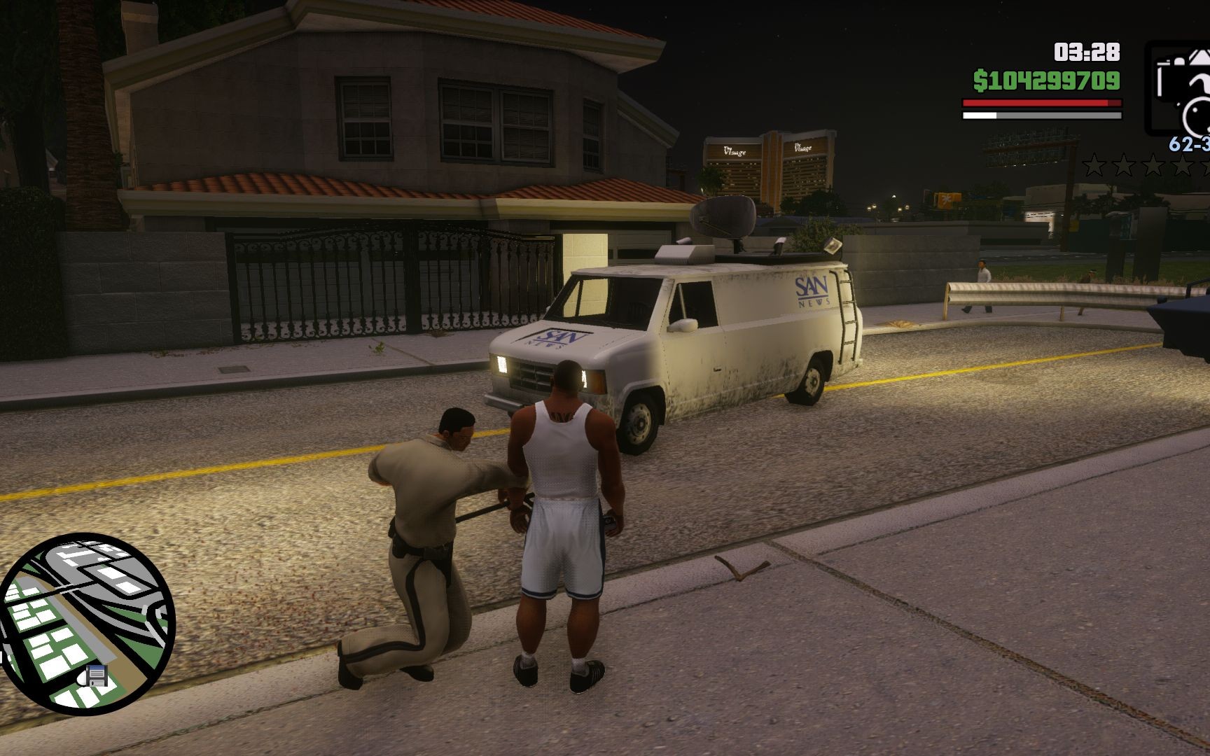 GTA SA圣安地列斯重制版隐藏车 快意恩仇任务-全防新闻车 收集(非...