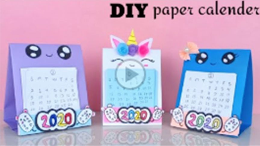 「纸艺教程」制作漂亮的迷你桌面日历,简单易学,跟孩子一起做吧