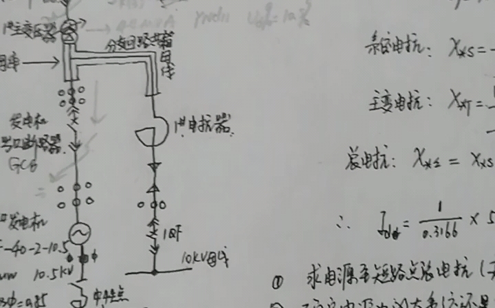 注电发输变无限大容量系统短路电流计算2022年上午第8题