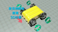 【021】经典机械原理3D动画,重载麦克纳姆轮工作原理讲解!