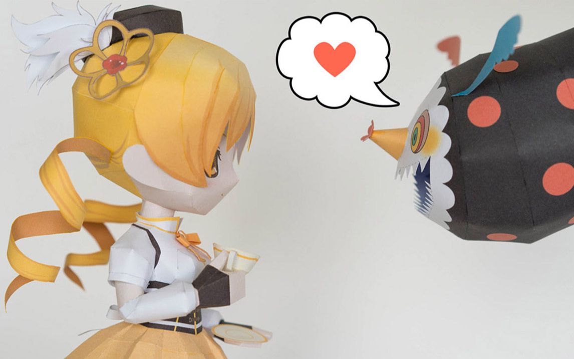 【纸模型】【魔法少女小圆】巴 麻美 学姐 Q版纸模制作过程 -yume设计