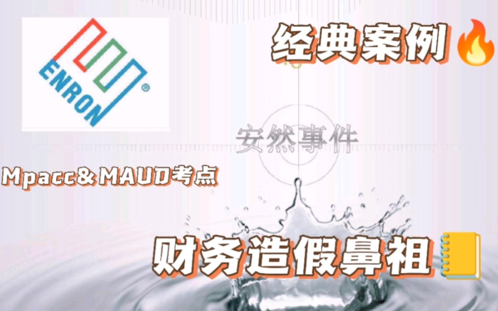 Mpacc经典案例:财务造假的鼻祖之安然事件