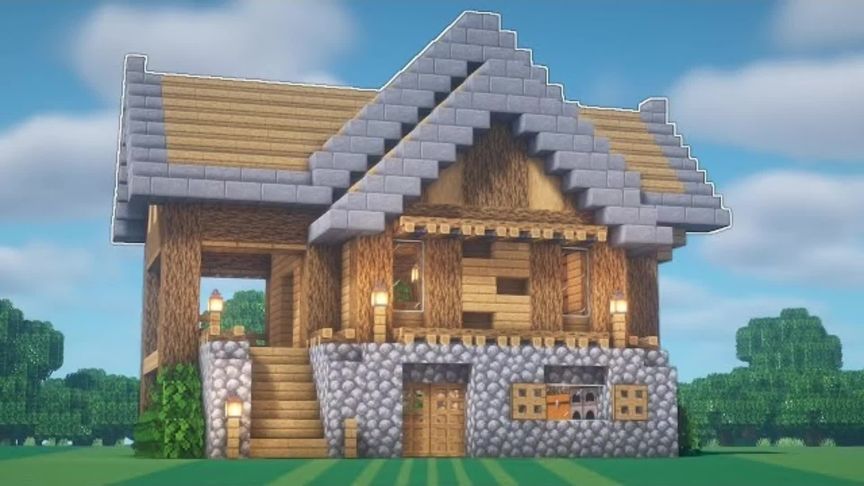 Minecraft:如何构建生存入门木#我的世界#我的世界建筑教程