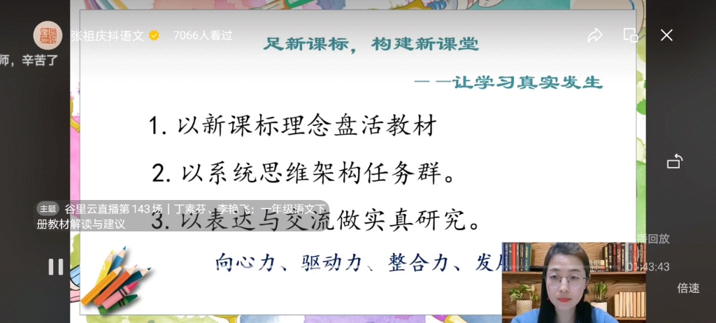 青年名师丁素芬专题讲座:在教室里做研究——我的日常表达课.