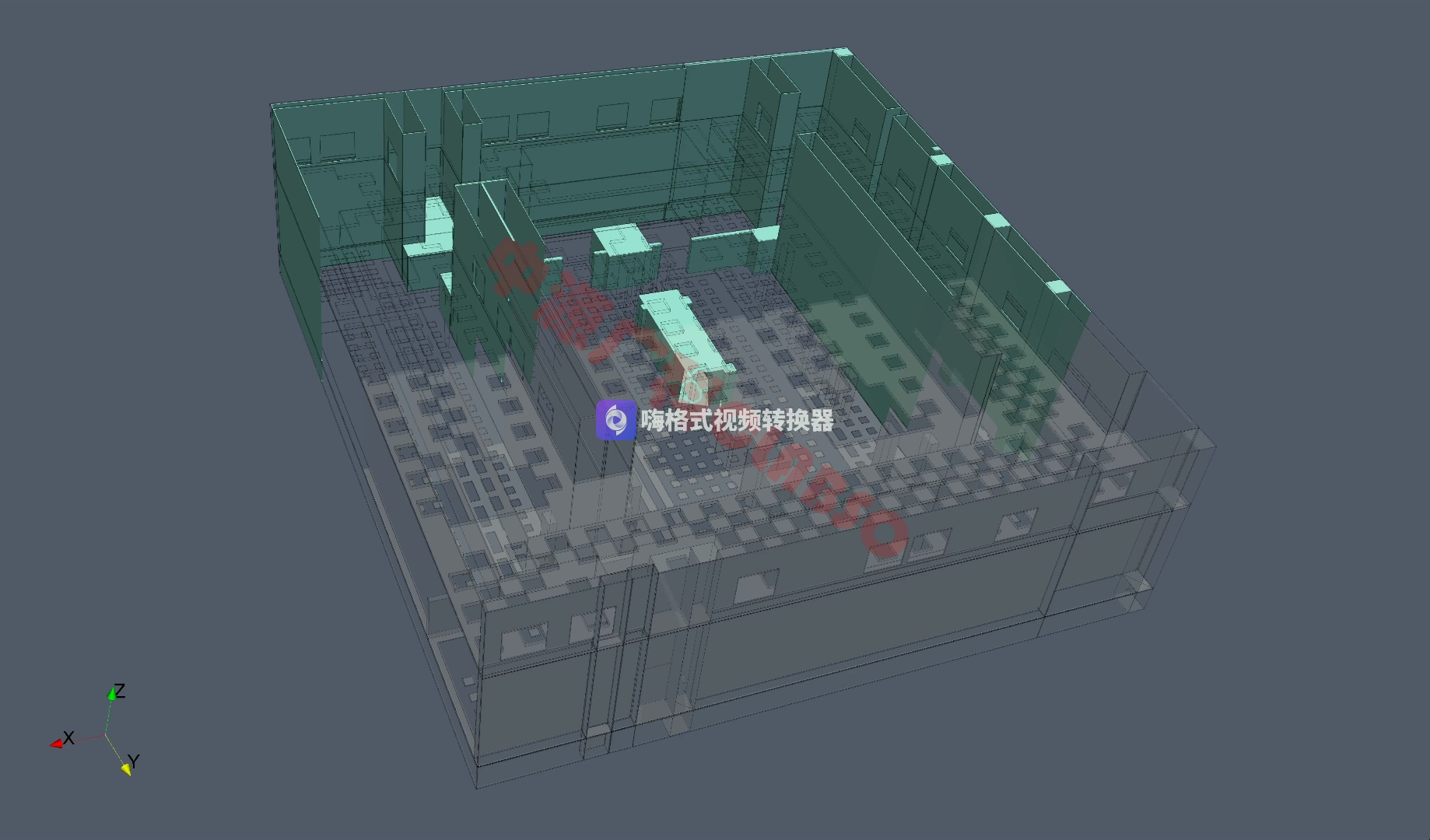 基于CLABSO模拟软件洁净室整体流线动画