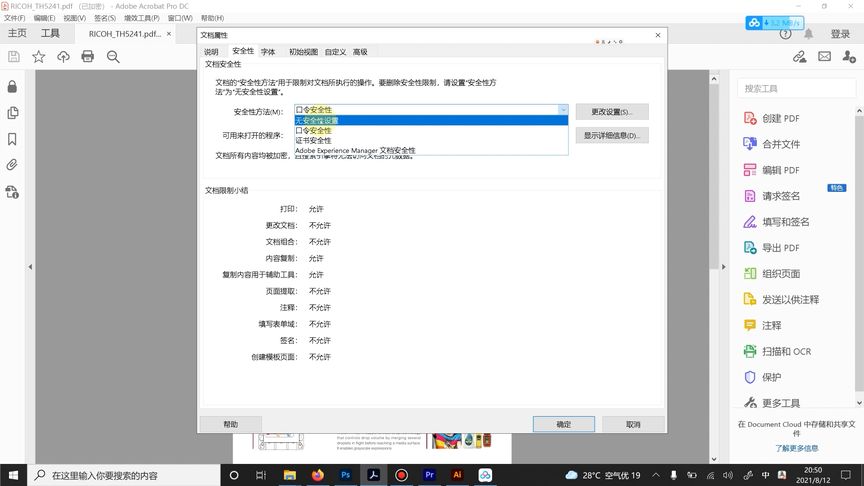 PDF文件加密信息的查看