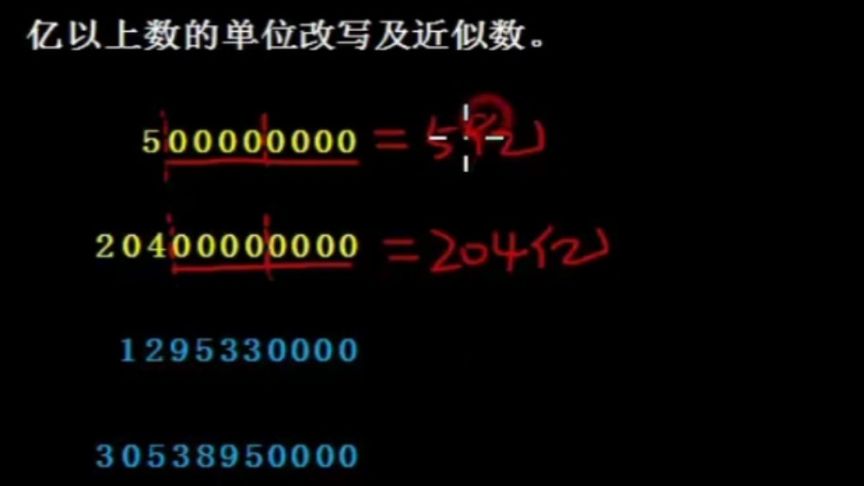 人教版数学四上:亿以上数的单位改写及近似数