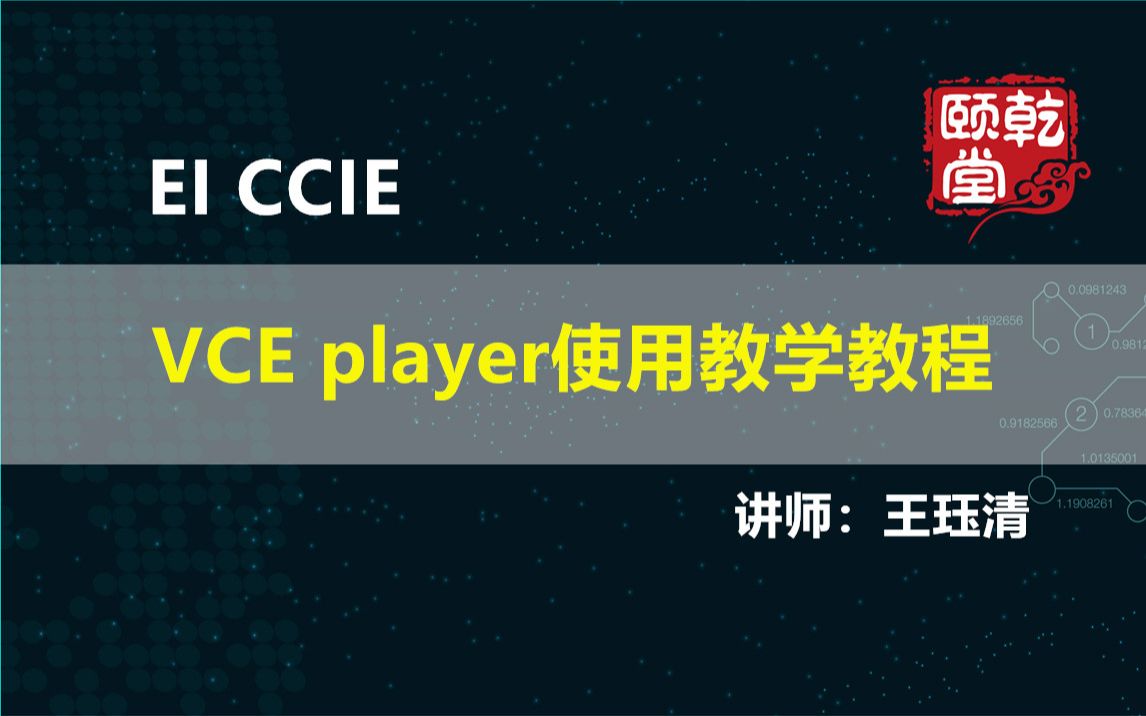 思科EI-CCIE VCE player使用教学-企业基础架构笔试