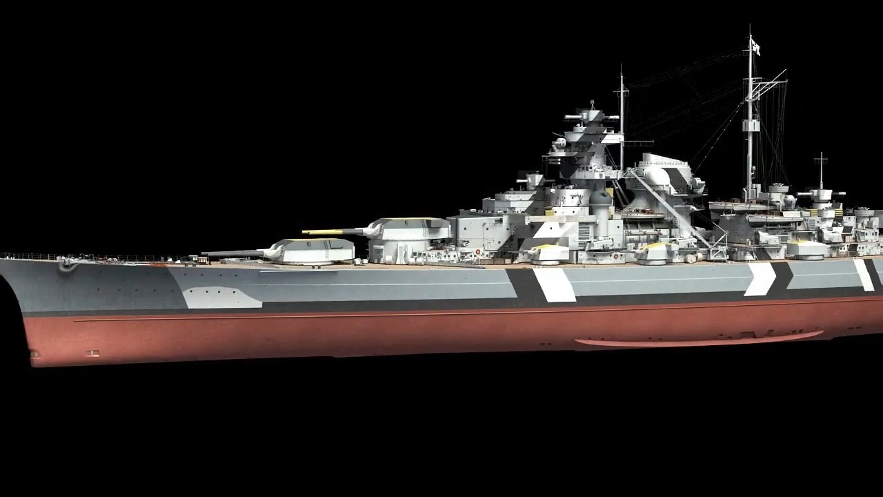 纳粹德国海军 战列舰 俾斯麦号 3D模型