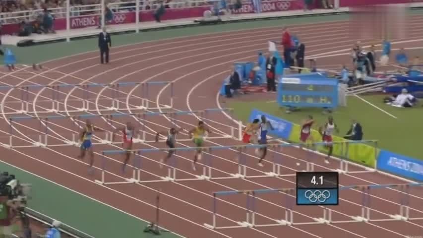 【典藏奥运会】2004年雅典奥运会110米跨栏决赛,刘翔破记录夺冠
