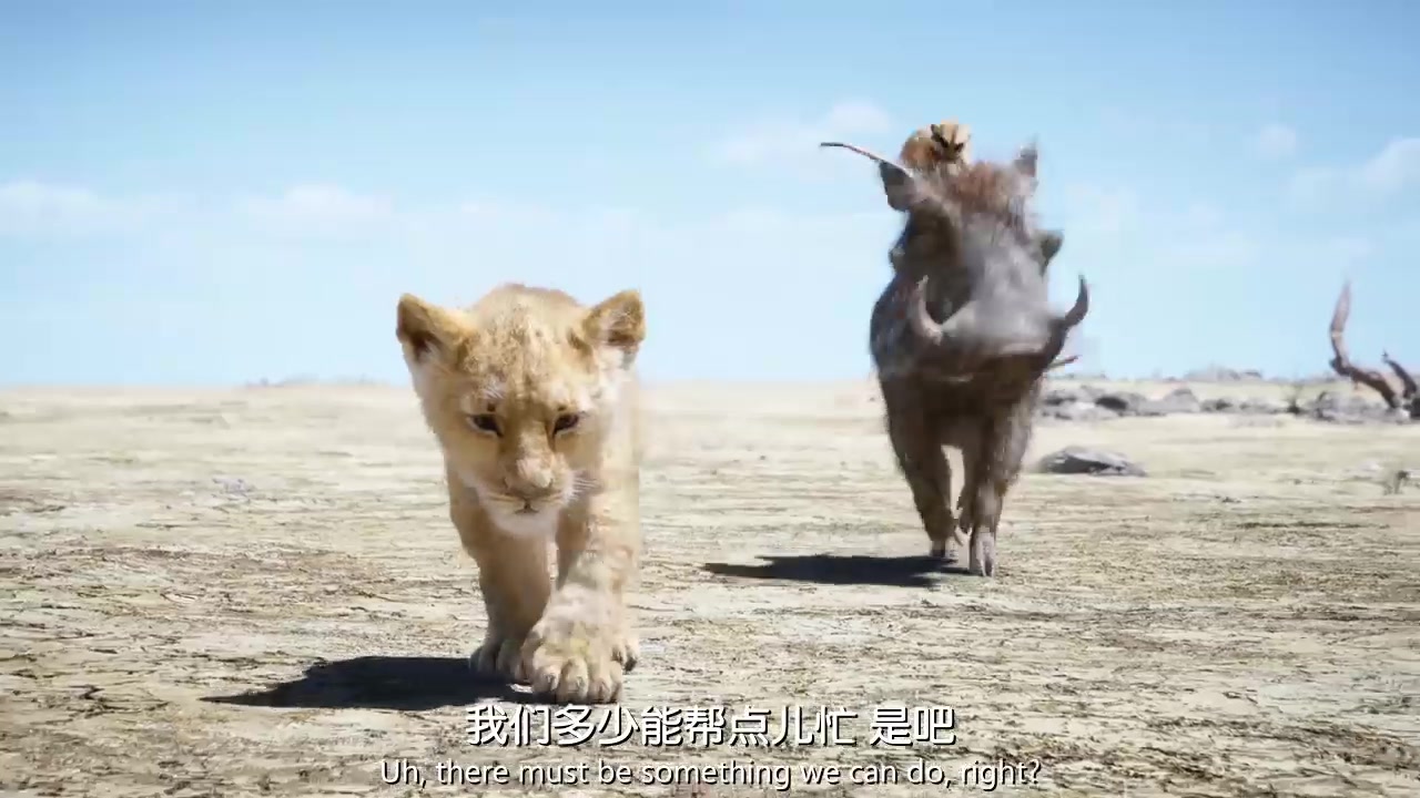 《狮子王2019》3人 英语配音 视频素材 消音素材