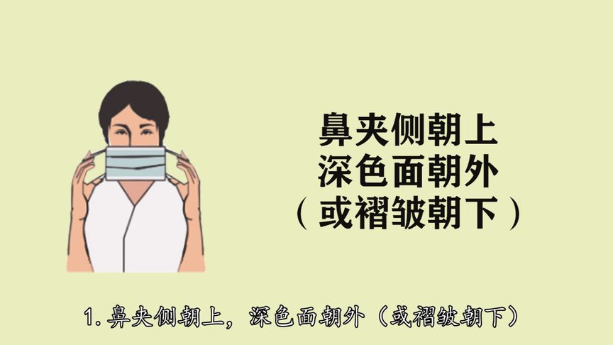 #防疫 如何正确佩戴医用外科口罩?4步走!