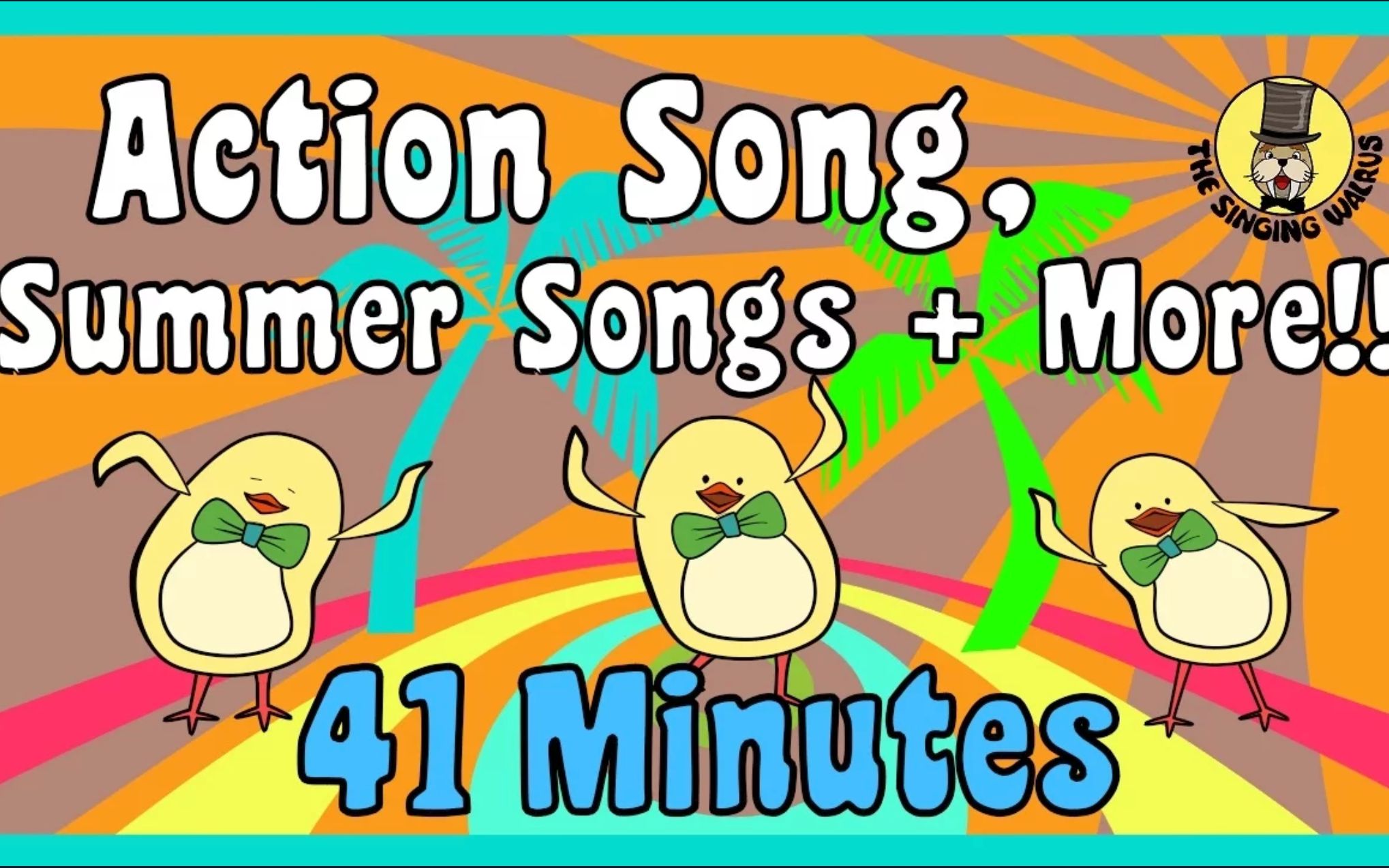 【The Singing Walrus】『合集』41分钟夏日歌谣 学习动作相关的单词|...